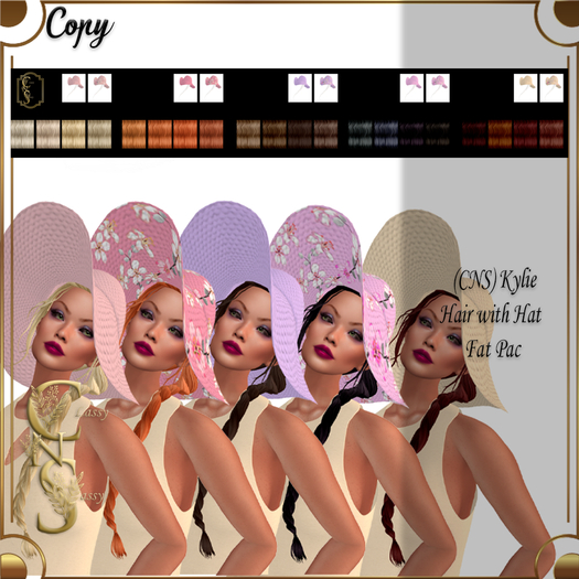 Second Life Marketplace - (CNS) Kylie Hair w Hat Fat Pac
