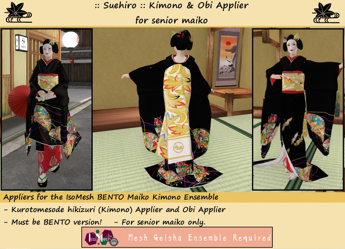 Second Life Marketplace - Zashiki-gi Maiko Formal Kimono Applier Box - Suehiro