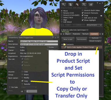 Second Life Marketplace - Azn's Color Applier HUD and Scripts - (6 HUD ...