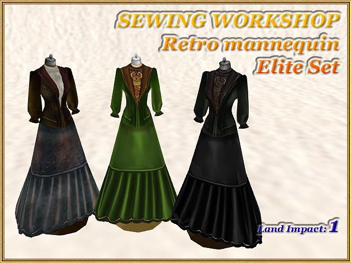 Second Life Marketplace - SEWING WORKSHOP Retro mannequin Elite Set ...