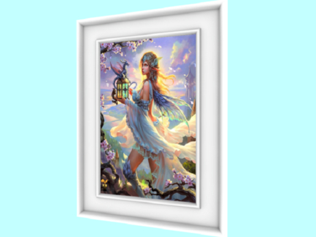 Second Life Marketplace - FANTASY FAIRY ART #6, Fairy Girl & Pet Dragon ...