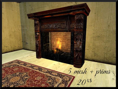 Second Life Marketplace - Fire place / Cheminee