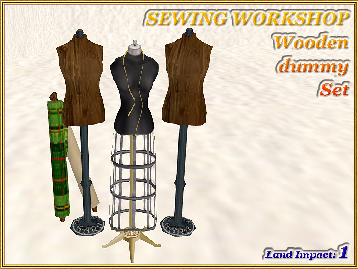 Second Life Marketplace - SEWING WORKSHOP - Wooden dummy Set (1 LI ...
