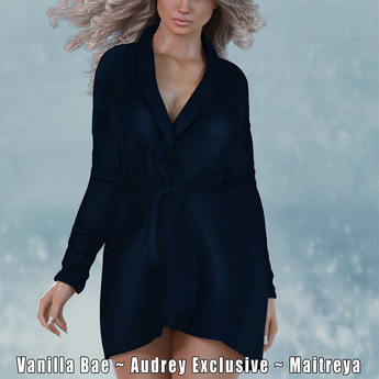 Second Life Marketplace - #10 *Vanilla Bae* {Audrey} Trenchcoat - M - Blue