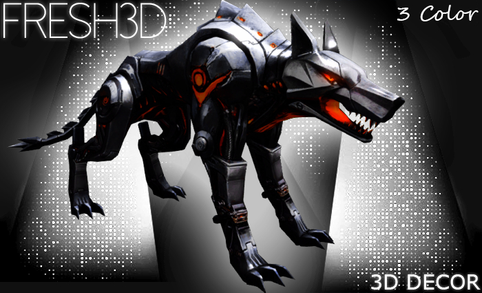Second Life Marketplace - Fresh3D Cyber Wolf