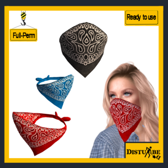 Second Life Marketplace - ::DisturbeD:: Bandana Coronavirus Face Mask ...