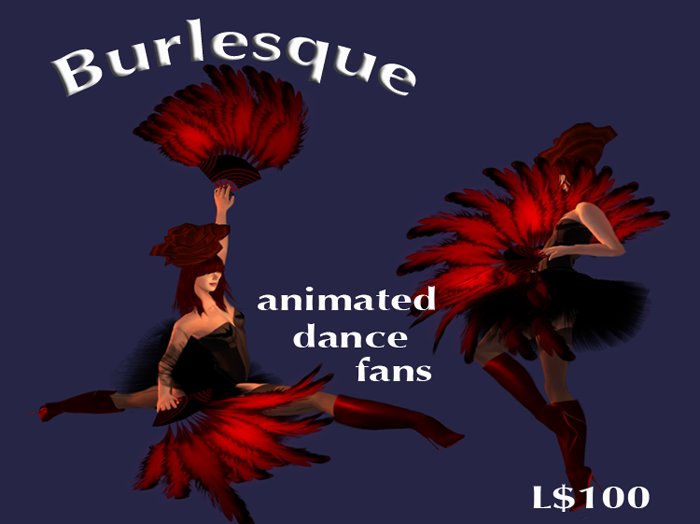 Second Life Marketplace - Bluestocking Burlesque Animated Dance Fans ...