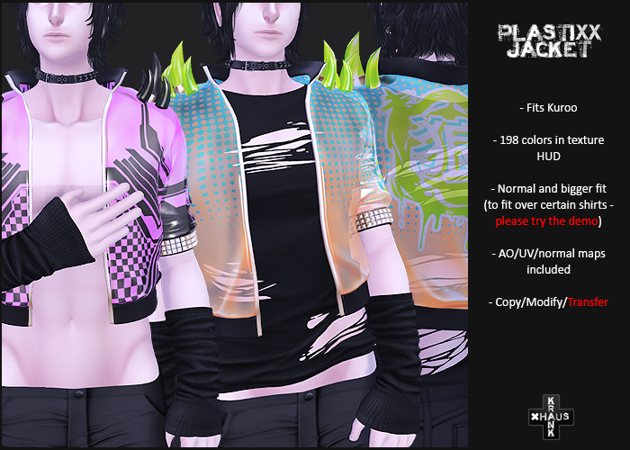 Second Life Marketplace - krankhaus - Kuroo - Plastixxx Jacket