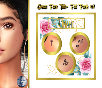 Second Life Marketplace - Genus Face Tats- Pack 1