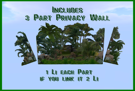 Second Life Marketplace - Forrest Privacy Wall with Pond - Mesh - 1Li ...