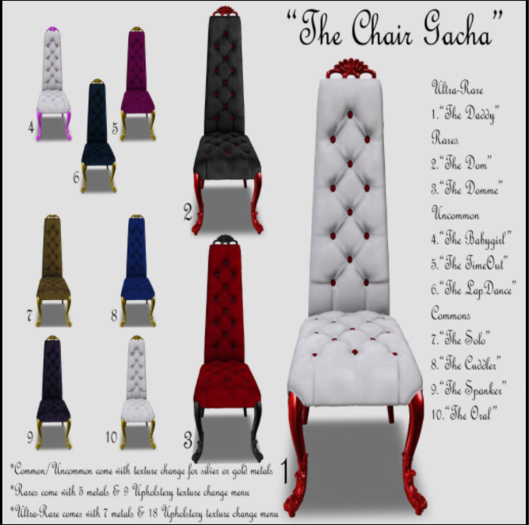 Second Life Marketplace - [NB] ~ The Chair Gacha Uncommon #5