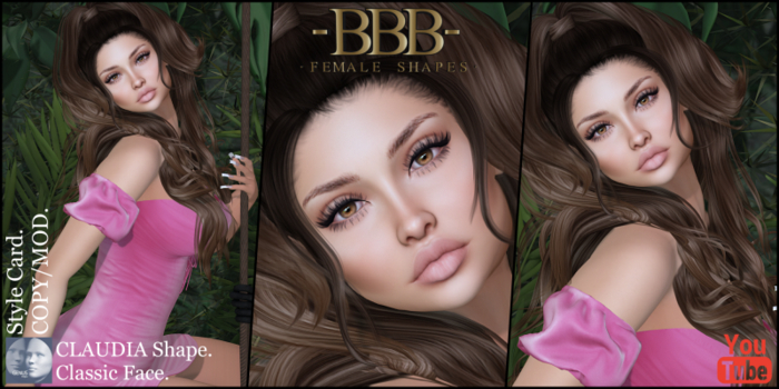 Second Life Marketplace - ~BBB~ CLAUDIA Shape - BoM - GENUS - Classic Face.