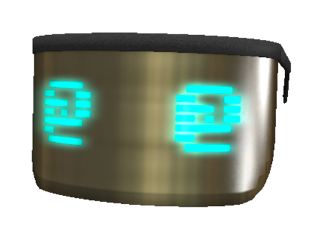 Second Life Marketplace - #hashbang! - Cyber Mask Gacha - Visor Gold/Red