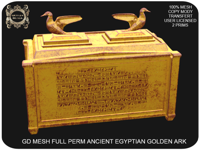 Second Life Marketplace - GD MESH FULL PERM ANCIENT EGYPTIAN GOLDEN ARK