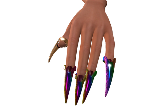 Second Life Marketplace - ☾ⅅⅅ☽ Nosferatu Demon Claws Bento Female