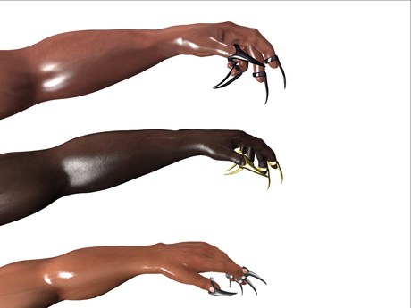 Second Life Marketplace - ☾ⅅⅅ☽ Nosferatu Demon Claws Bento Male