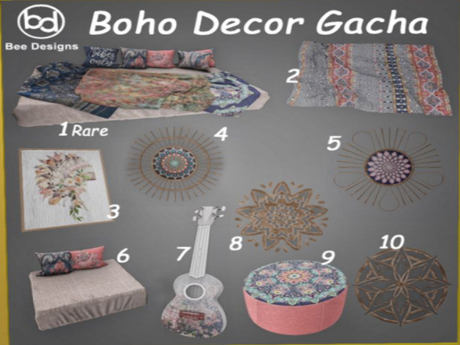 Second Life Marketplace - Bee Designs Boho Decor Gacha 9