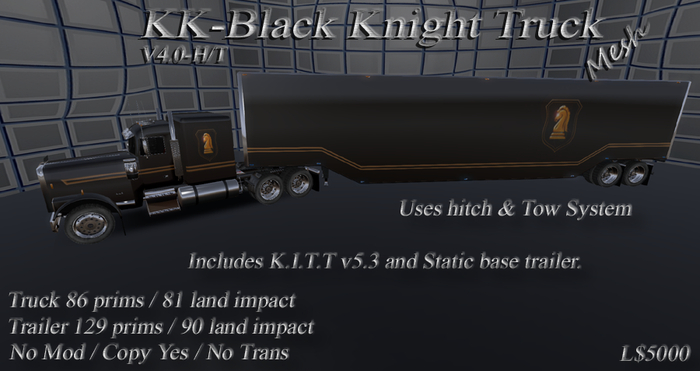 Second Life Marketplace - KK-Black-Knight-Truck V4.0-H/T