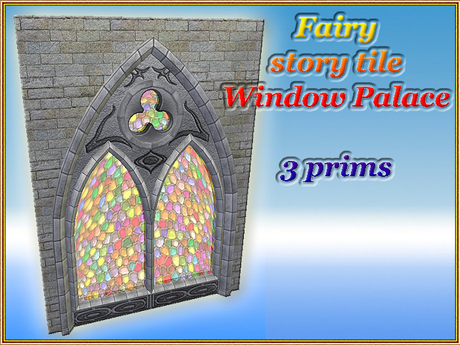 Second Life Marketplace - Fairy story tile Window Palace (3 prim)