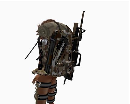 Second Life Marketplace - 65L Combat Rucksack, neko combat bag