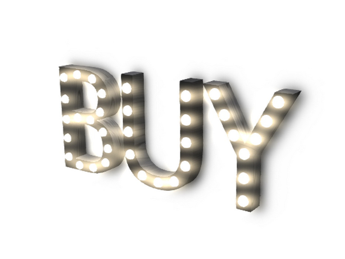 Second Life Marketplace - [Px] "BUY" Illuminated Light Bulbs Sign