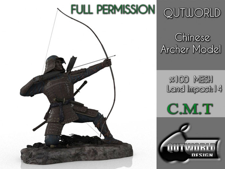 Second Life Marketplace - .::QUTWORLD Chinese Archer Model::. FP