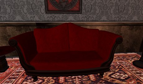 Second Life Marketplace - Black Karbon-Antique Royal Red Parlor set