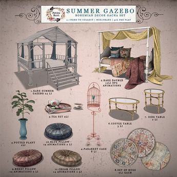 Second Life Marketplace - Petite Mort- Summer Gazebo Side Table
