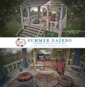 Second Life Marketplace - Petite Mort- Summer Gazebo Side Table