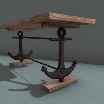 Second Life Marketplace - NAUTICA ANCHOR TABLE, Nautical style console ...