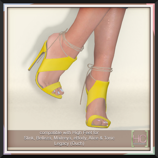 Second Life Marketplace - [HC] Colby Yellow Heels for Slink, Belleza ...