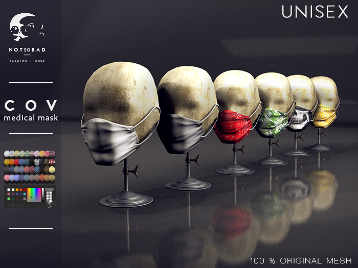 Second Life Marketplace - not so bad . mesh . COV medical mask . unisex ...