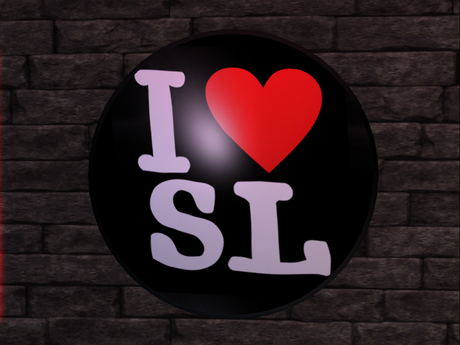 Second Life Marketplace - I love Second Life Sign & Lapel Pin