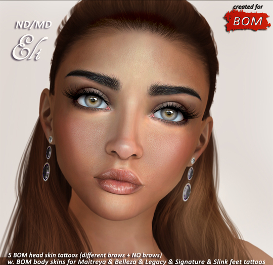 Second Life Marketplace - ND/MD ELI -BOM skins- DARK