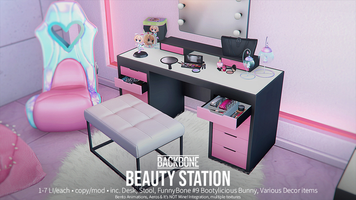 Second Life Marketplace - BackBone Beauty Station - PG (add)