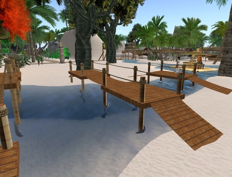 Second Life Marketplace - *Tiki-Tiki* - beach bridge 2.2 (25m / 82 feet ...