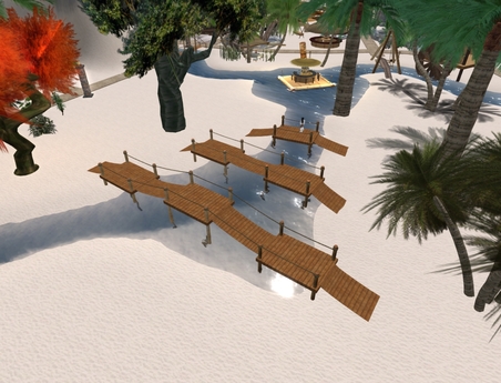 Second Life Marketplace - *Tiki-Tiki* - beach bridge 2.2 (25m / 82 feet ...