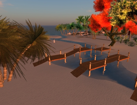 Second Life Marketplace - *Tiki-Tiki* - beach bridge 3.2 (35m / 115 ...