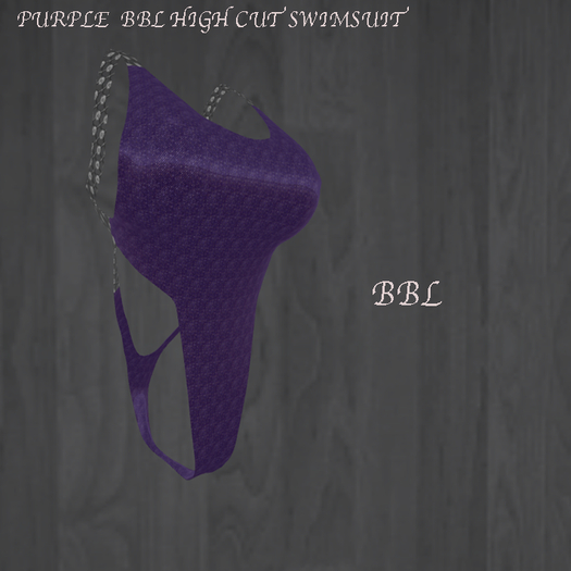 Second Life Marketplace - PURPLE BBL HIGH CUT SWIMSUIT