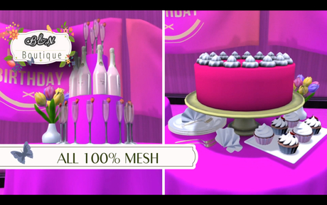 Second Life Marketplace - B&N Happy Birthday and rezday pink - Set