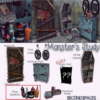 Second Life Marketplace - Second Spaces - Monster's Study - potion ...