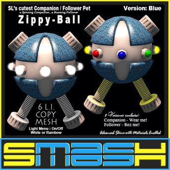 Second Life Marketplace - SMASH - Zippy-Ball (Version: Blue)