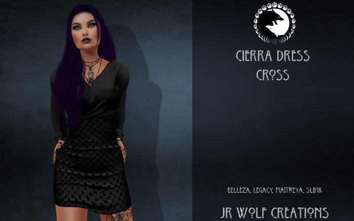 Second Life Marketplace - Cierra Dress Cross ADD ME (JR Wolf Creations)