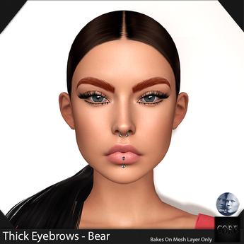 Second Life Marketplace - ::: Core ::: Thick Eyebrows Bear - Ginger (BOM)