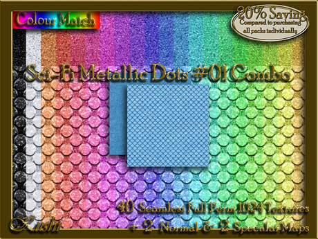 Second Life Marketplace - Sci-Fi Metallic Dots #01 Combo Textures
