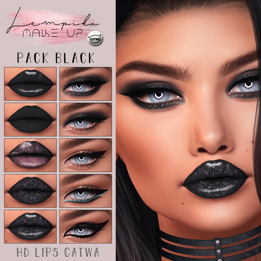Second Life Marketplace - Lempika - Pack Black CATWA + BOM