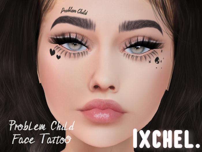 Second Life Marketplace - IXCHEL. - Problem Child Face Tattoo [OMEGA ...