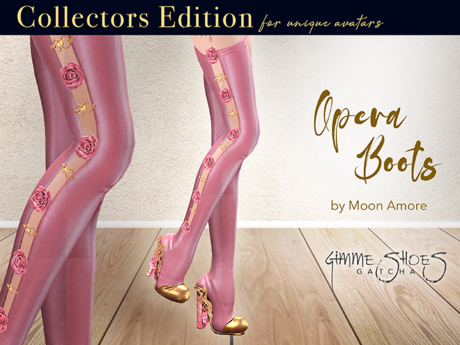 Second Life Marketplace - :Moon Amore: Opera Romance / Boots - Rouge