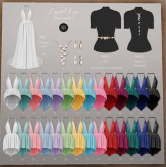 Second Life Marketplace - 11. BEO - Crystal drop gacha_Top_TURQUOISE ...