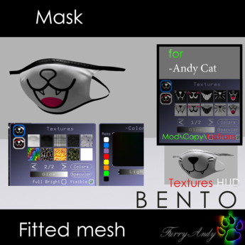 Second Life Marketplace - Furry Andy - Mask for Andy Fox